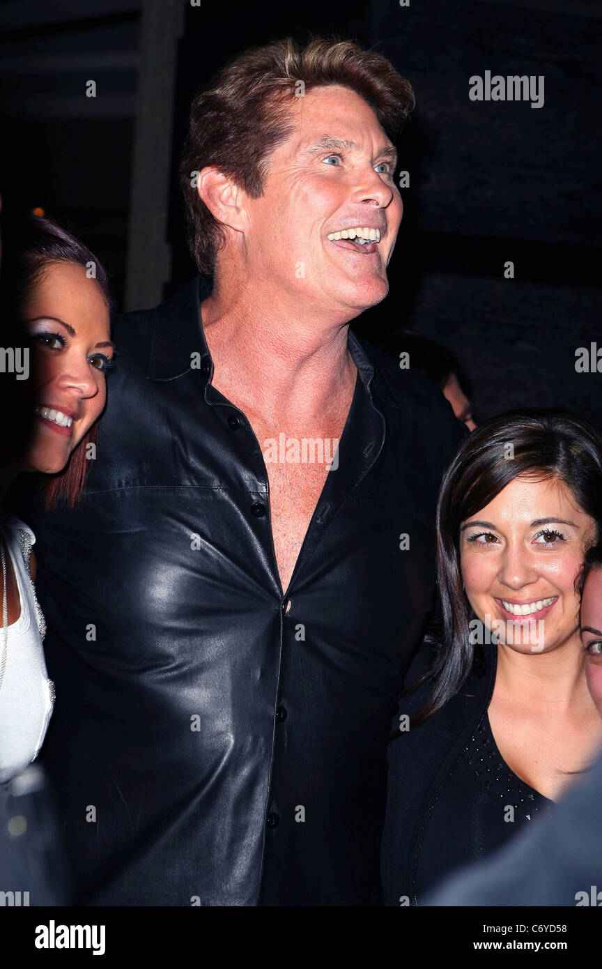 David Hasselhoff poses for pictures with fans inside the Planet ...