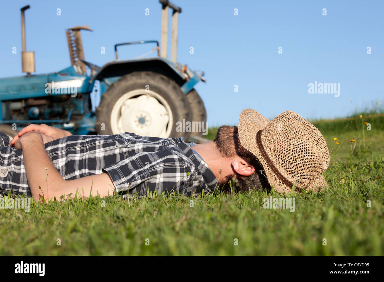 Sleeping farmer hi-res stock photography and images - Alamy