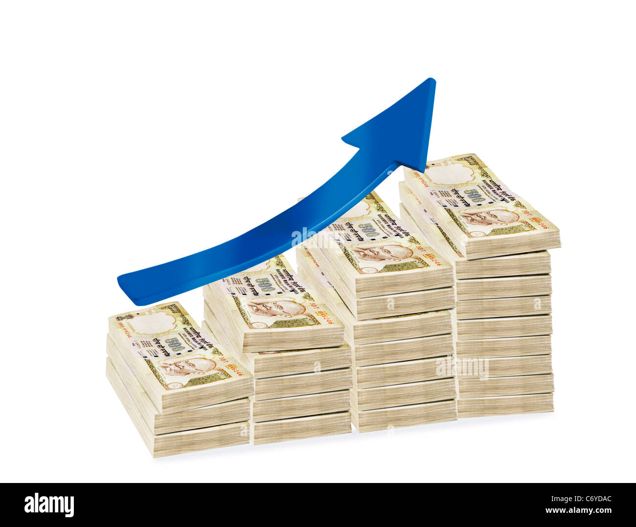 Piles of money Stock Photo - Alamy