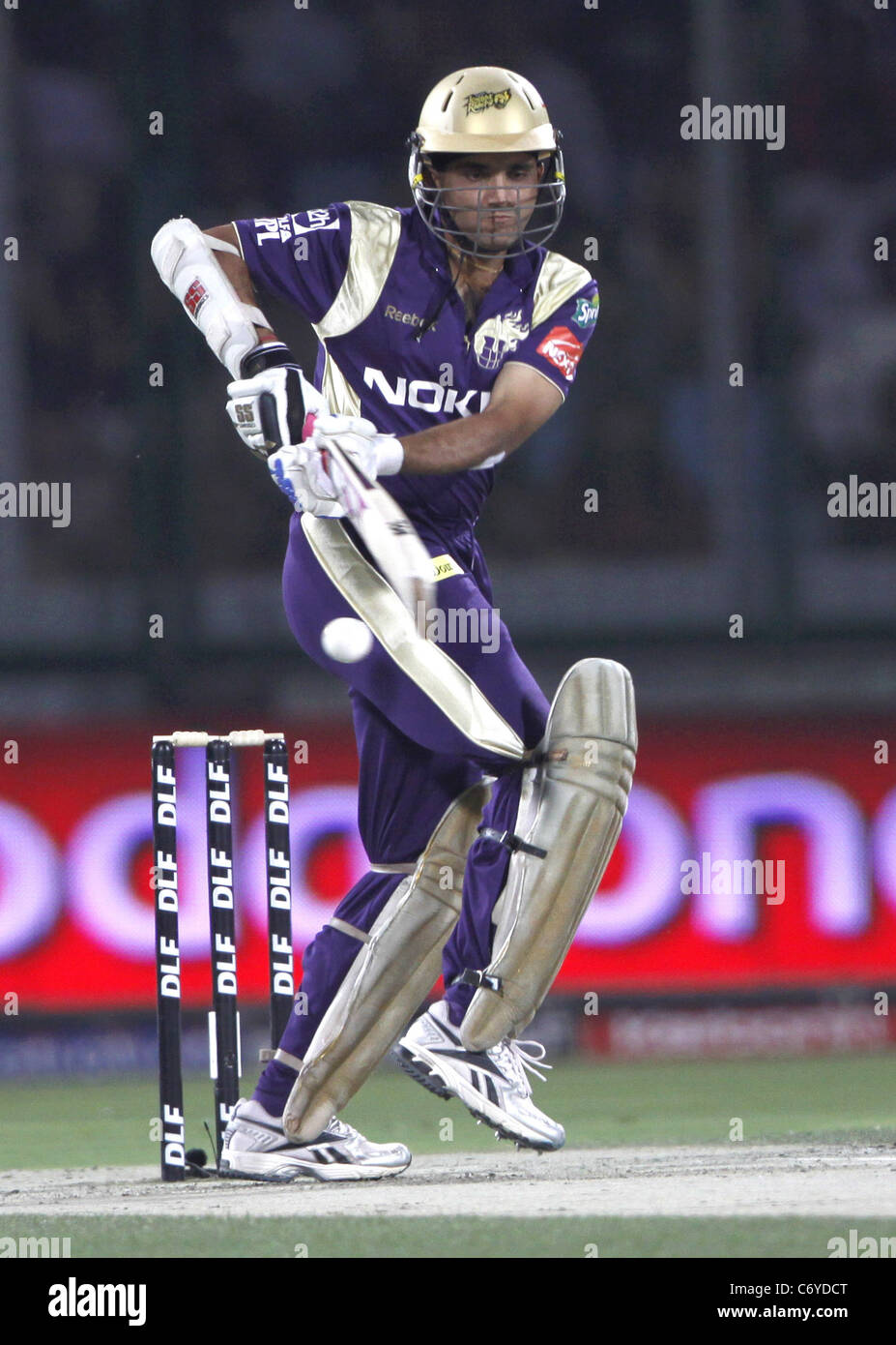 Kolkata Knight Riders captain Sourav Ganguly during the Delhi ...