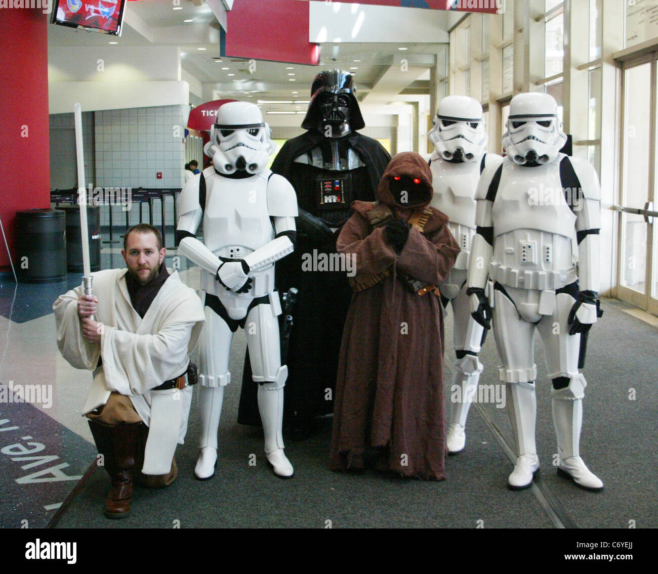 Atmosphere Members of an official 'Star Wars' fan club, dressed in full ...