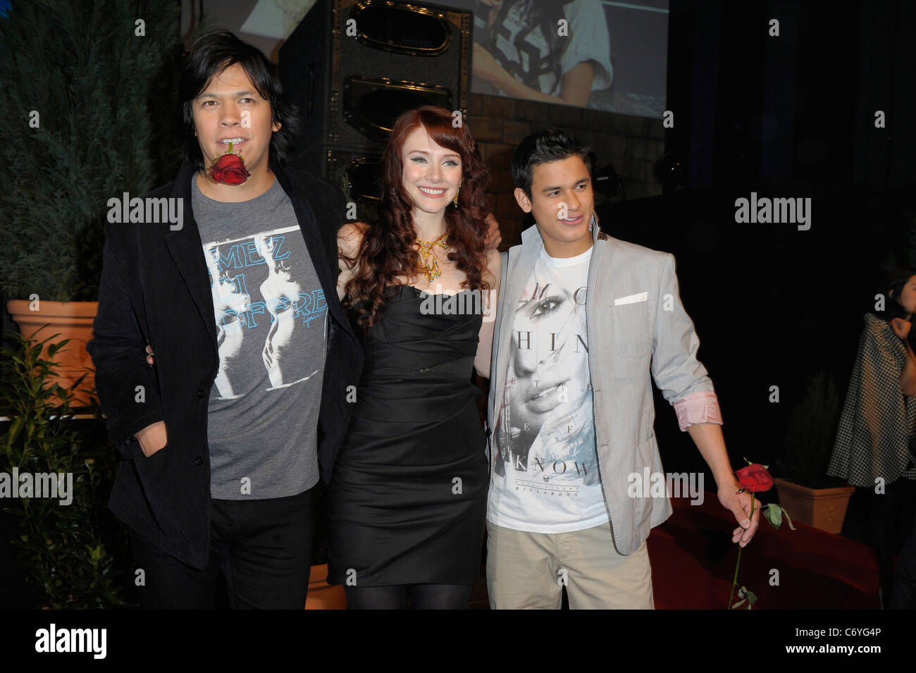 Bronson Pelletier; Chaske Spencer; Bryce Dallas Howard arrive at Hangar ...