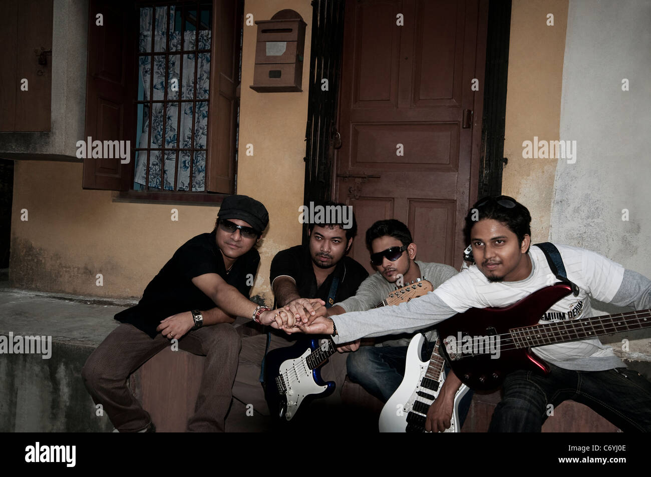 Group of musicians Stock Photo - Alamy