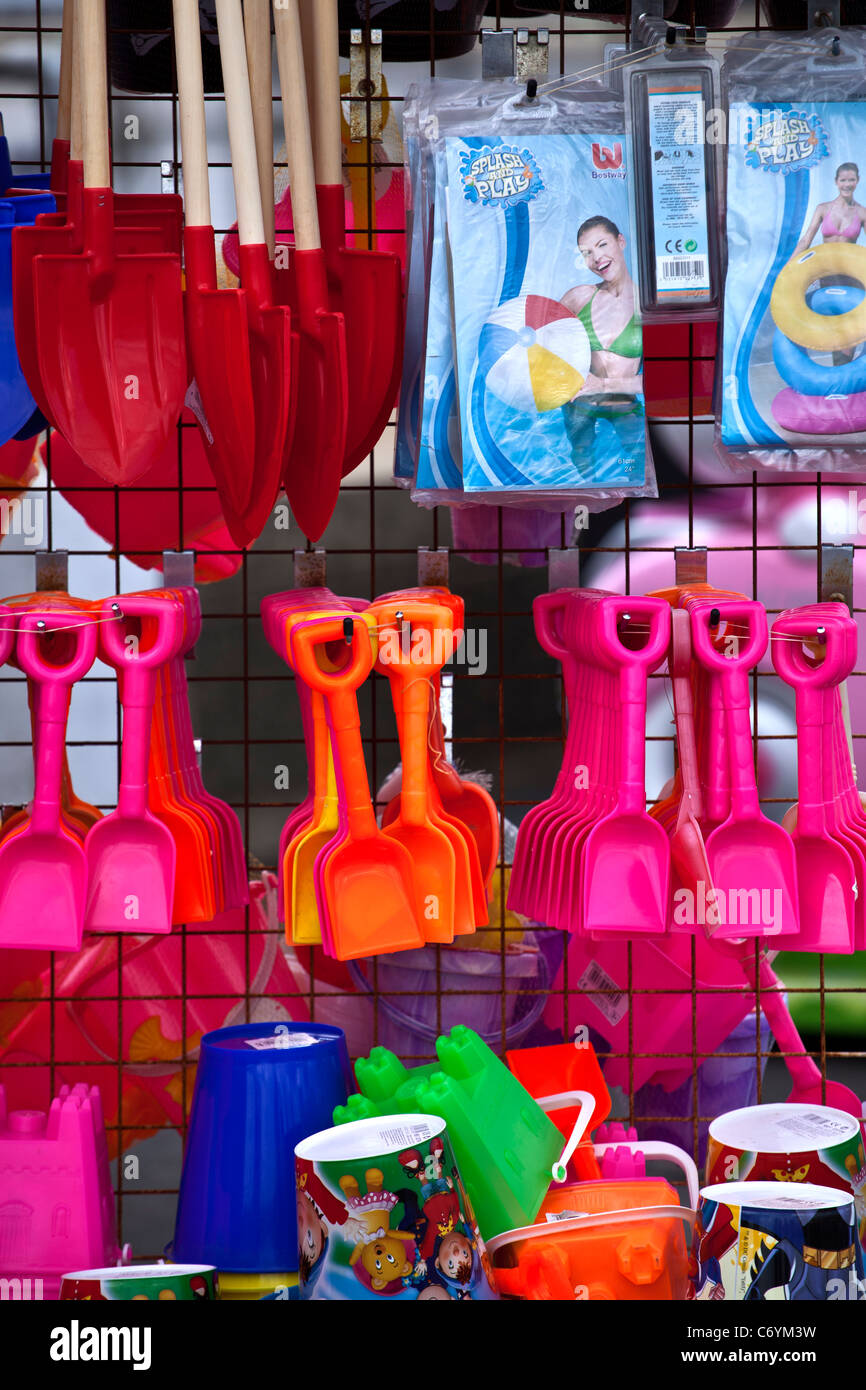 Childrens Toys at Seaside Outlet Stock Photo - Alamy