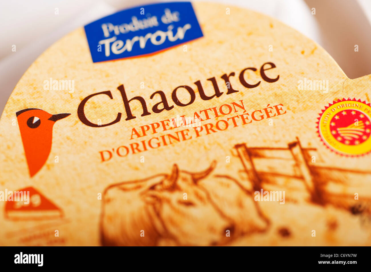 French Chaource soft cheese from Champagne Ardenne, packaged Stock ...