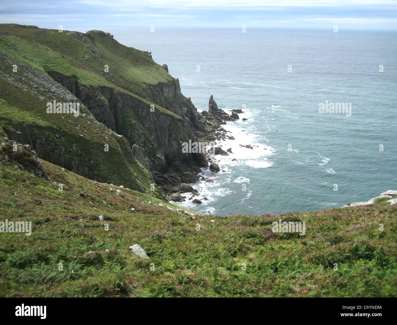LUNDY ISLAND Granite rock formations on the west coast of the island ...