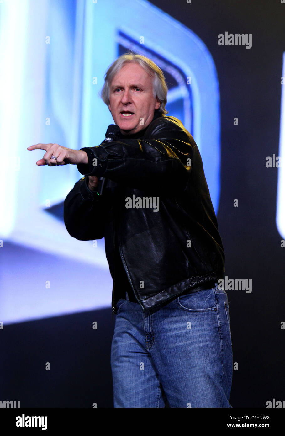 James Cameron The Black Eyed Peas perform live at Samsung's 3D LED TV ...