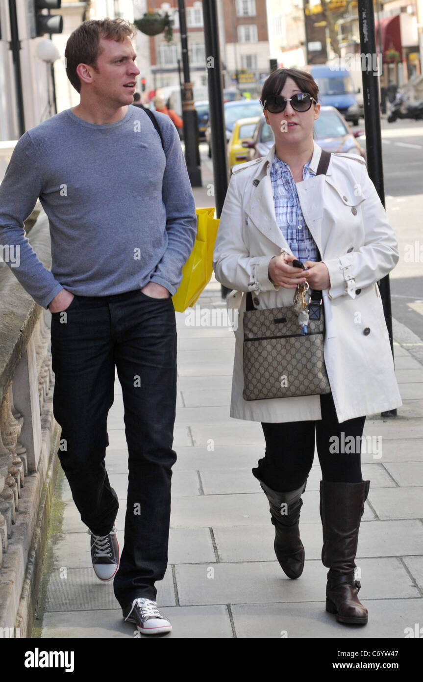 Natalie Cassidy leaving her home with her boyfriend Adam Cottrell ...