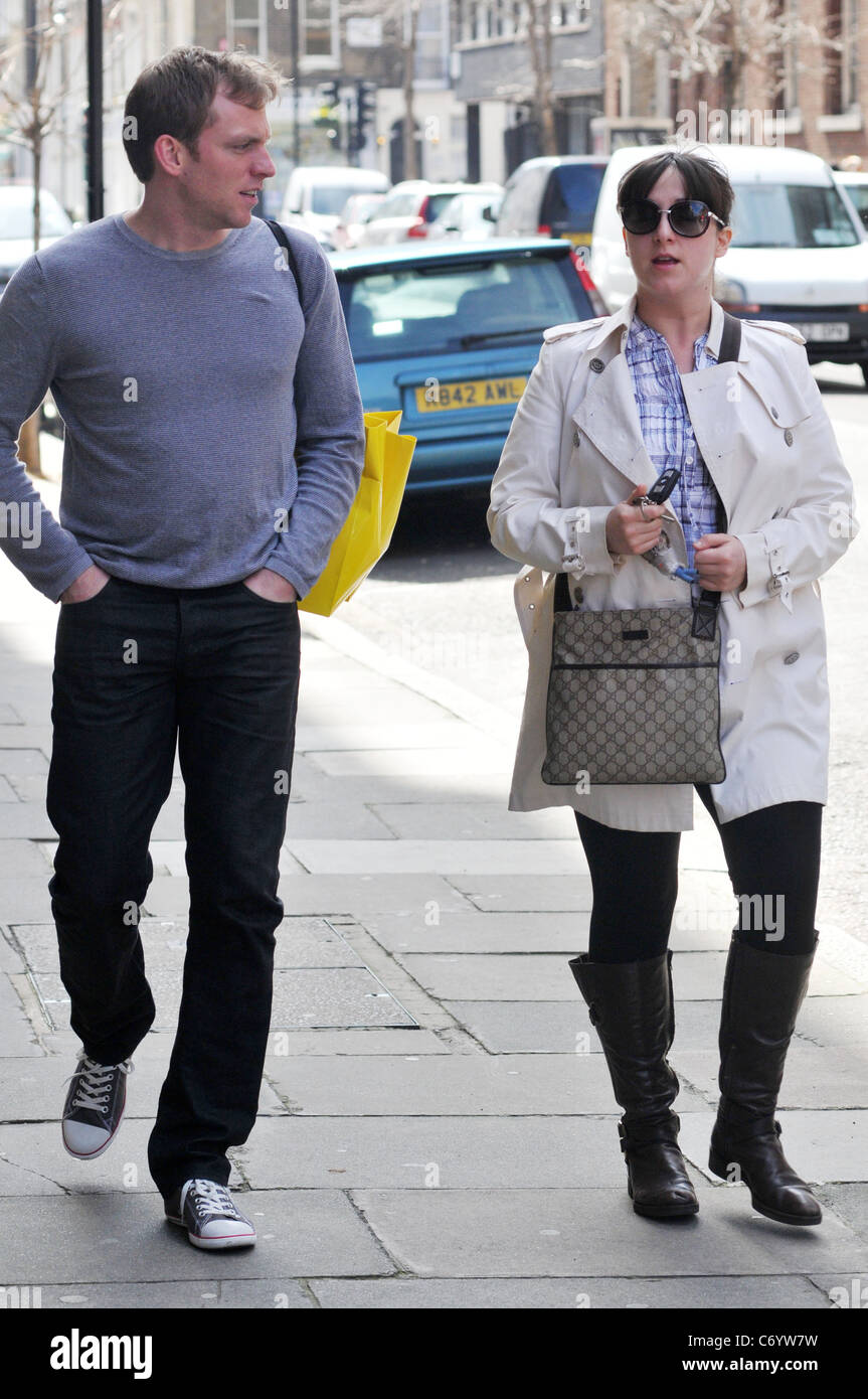 Natalie Cassidy leaving her home with her boyfriend Adam Cottrell ...