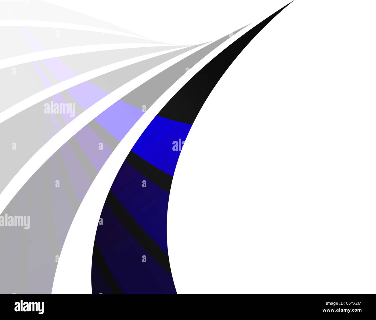 An abstract design template with blue swoosh lines and plenty of ...