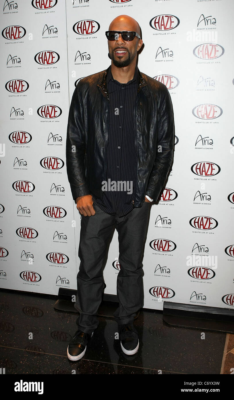 Common celebrates his 38th Birthday at Haze Nightclub at Aria Resort ...