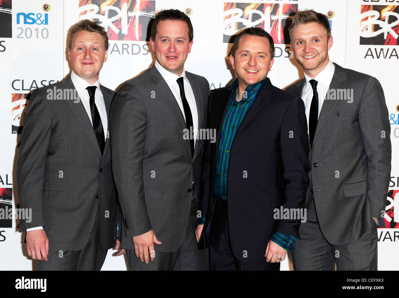 Tim Rhys-Evans (2nd R) and Only Men Aloud attend the 2010 Classical ...