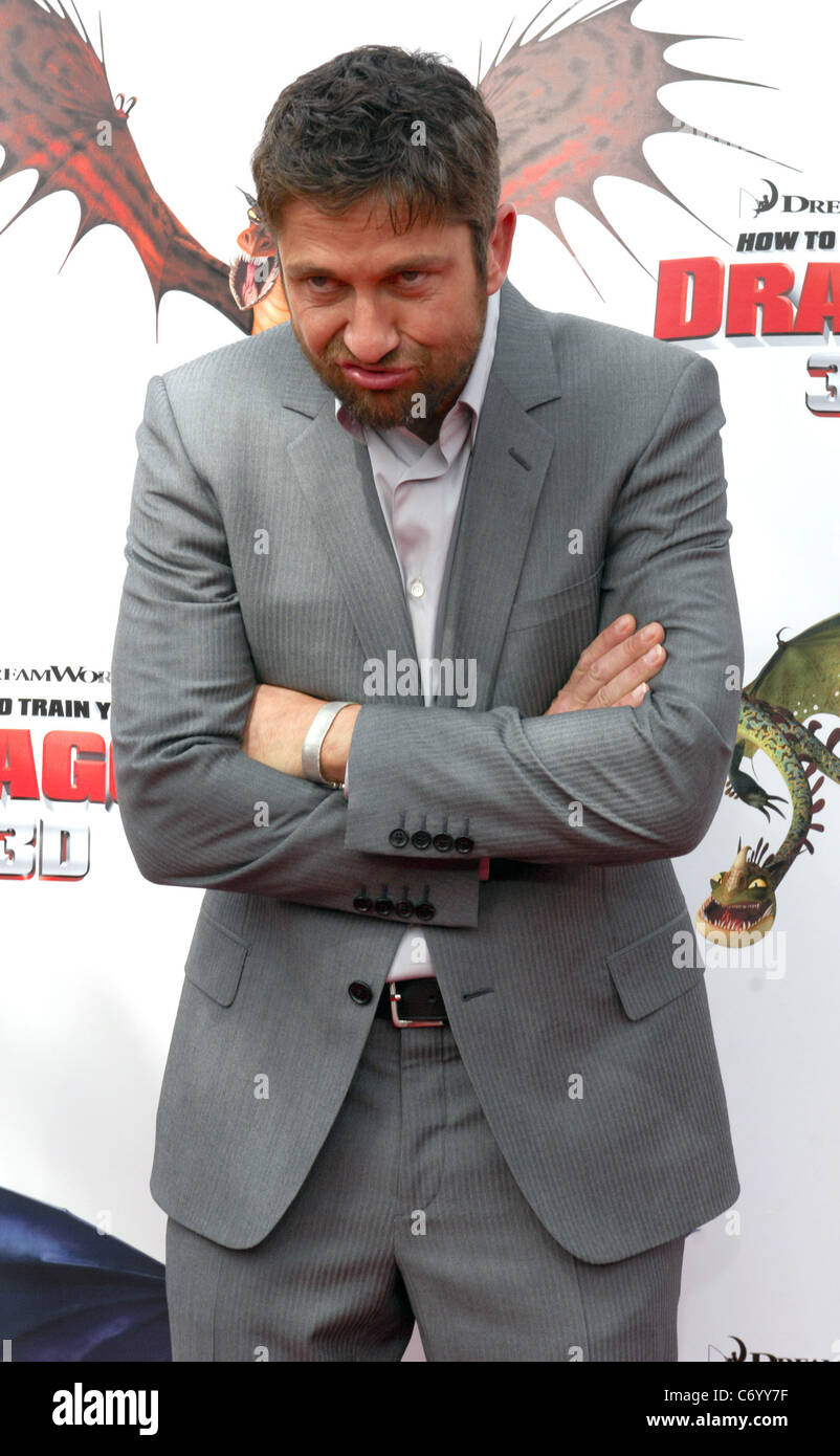 Gerard butler how to train your dragon premiere hi-res stock ...