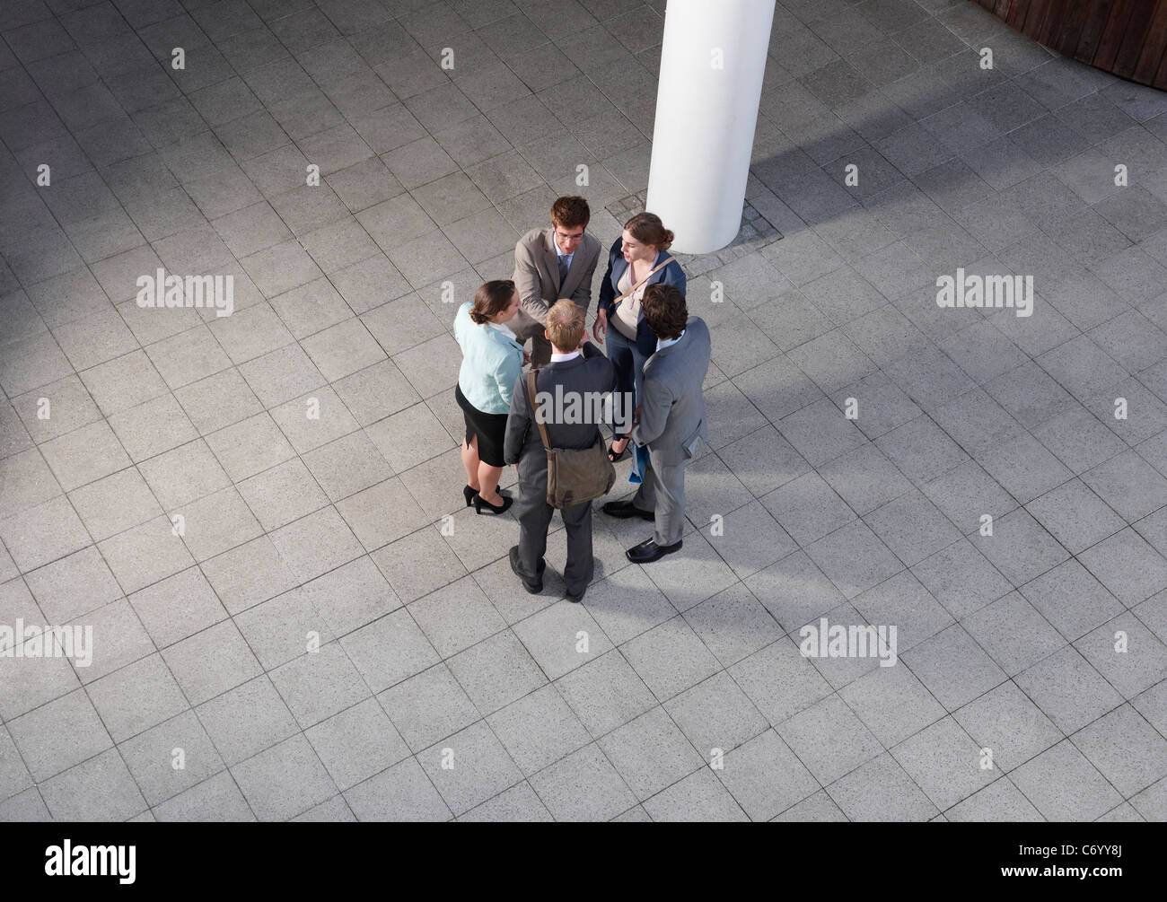 Group people in courtyard hi-res stock photography and images - Alamy