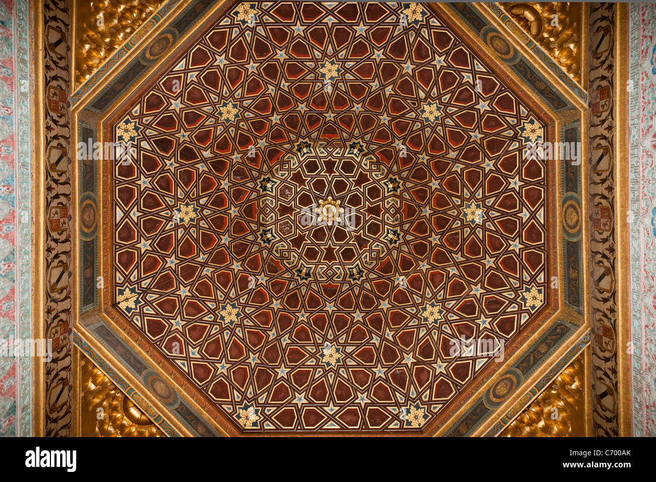 Ceiling Detail, Real Alcazar, Seville, Spain Stock Photo - Alamy
