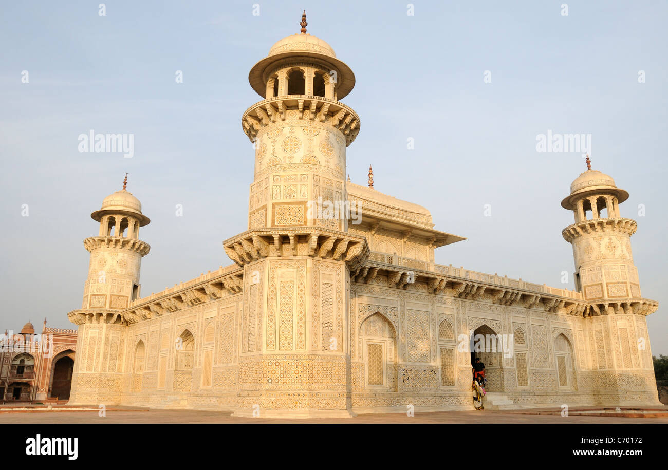 Tomb of Itimad ud Daulah whose name was Mirza Ghiyas Beg and his wife ...