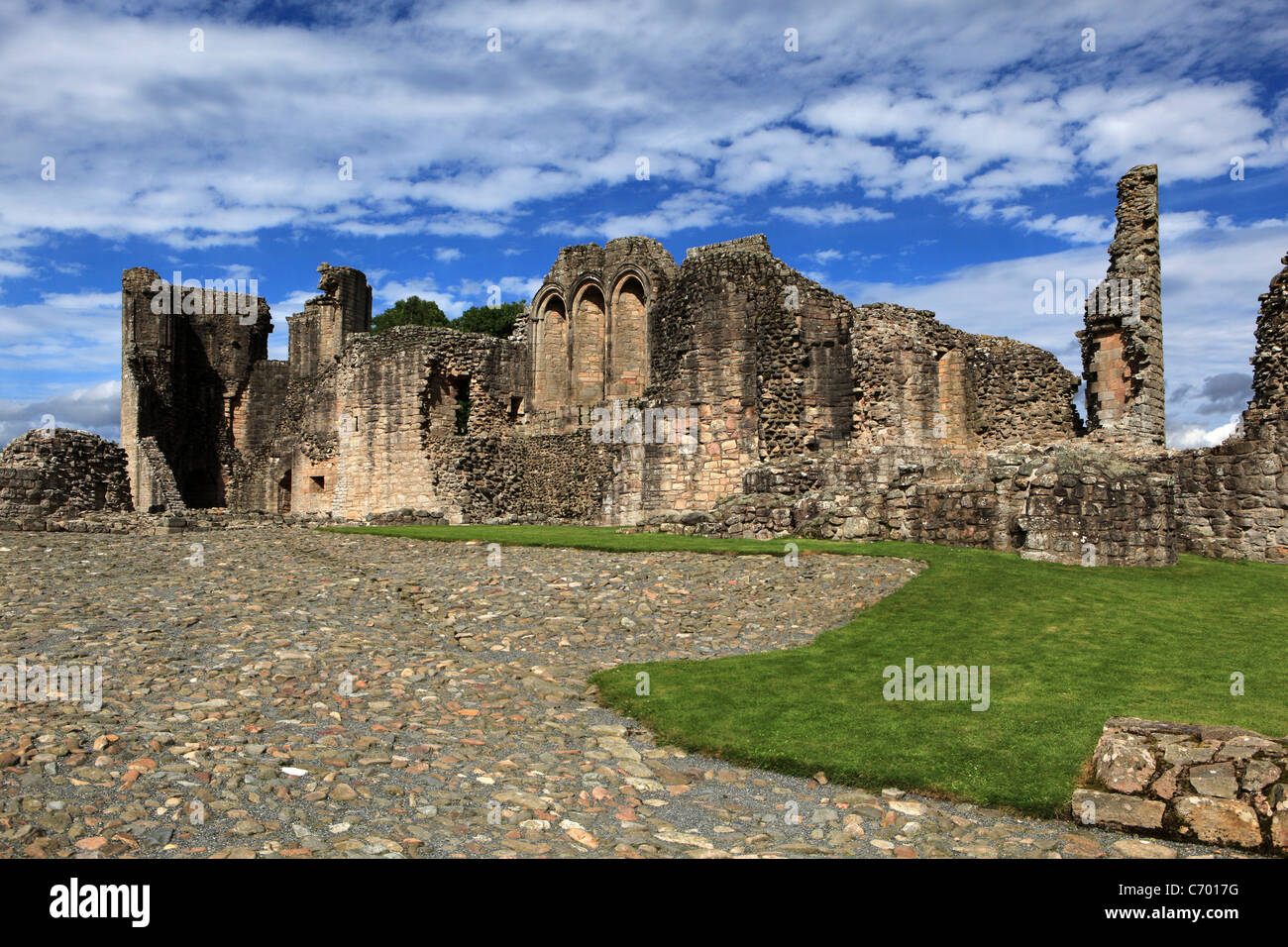 The [Warden's Tower] (left), chapel (centre) and [interval tower ...