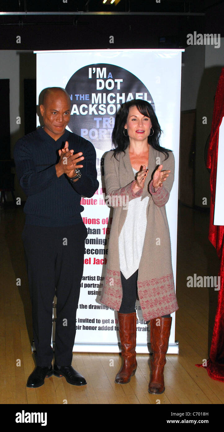 Travis Payne and Stacy Walker Celebrity artist David Ilan creates an ...