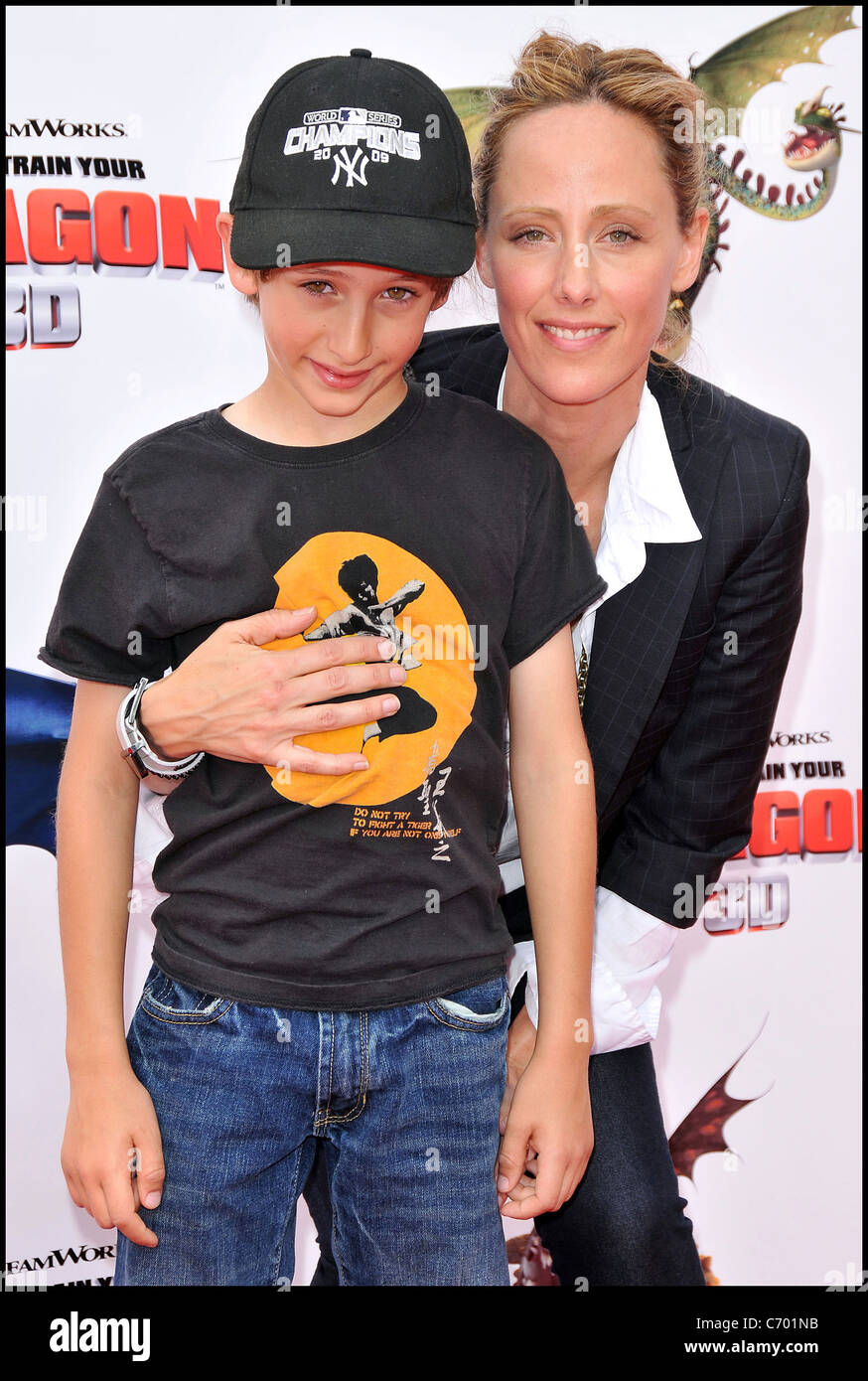 Kim Raver and her son Luke Los Angeles Premiere of 'How To Train Your ...