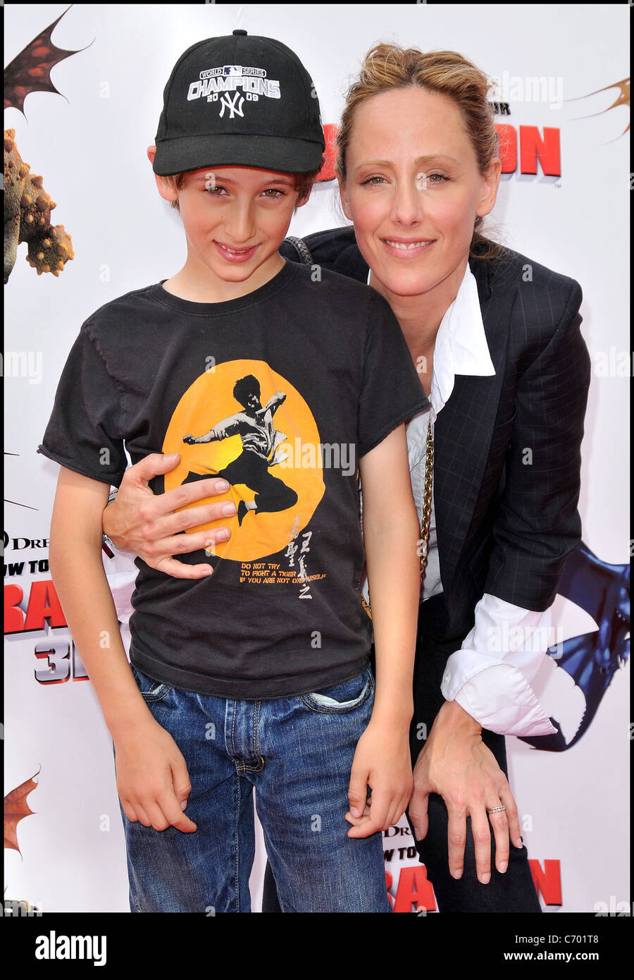 Kim Raver and her son Luke Los Angeles Premiere of 'How To Train Your ...