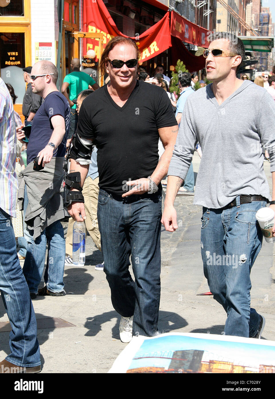 Mickey Rourke seen walking through the Meatpacking District sporting a ...