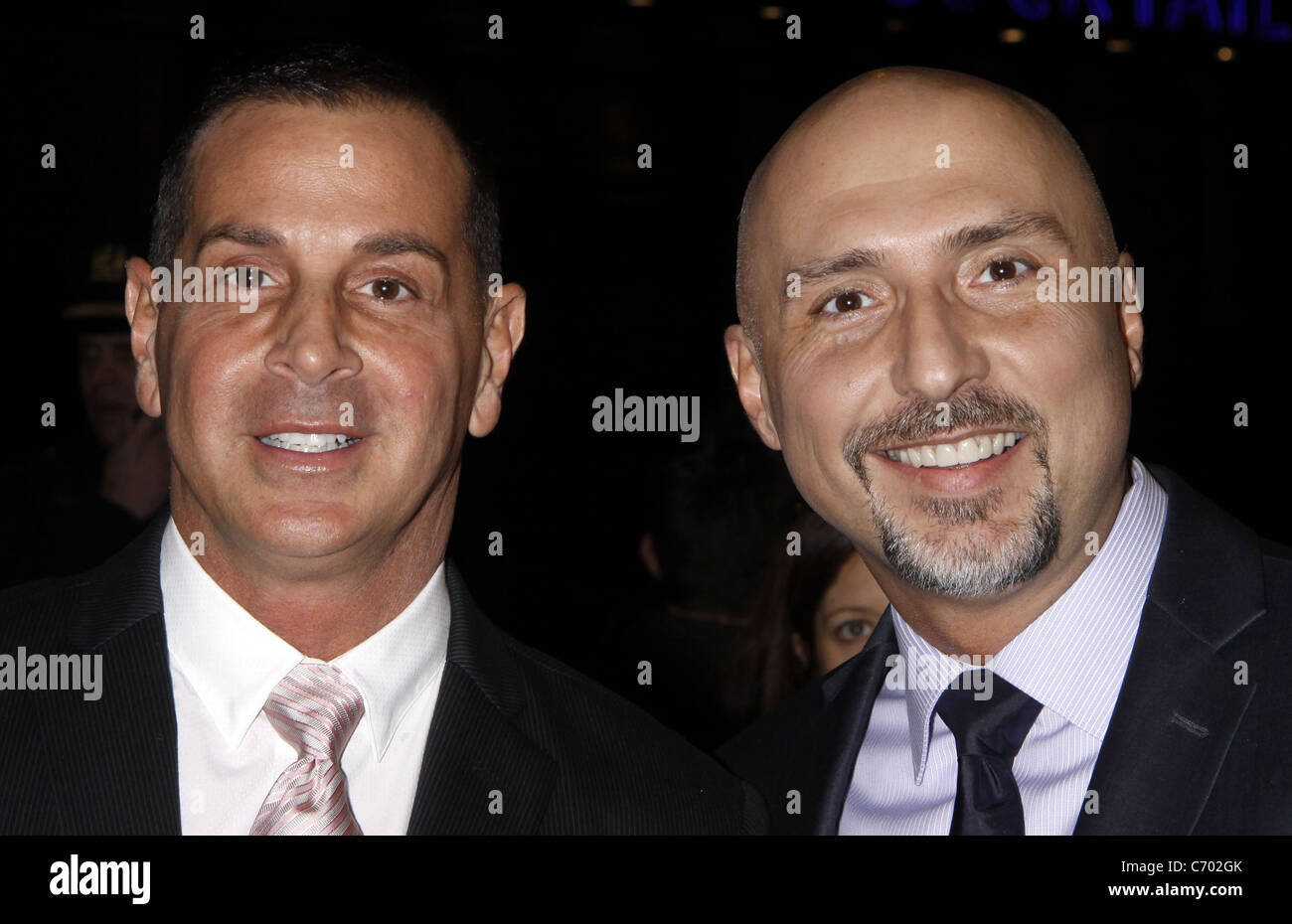 Matthew Lombardo and Rob Ruggiero attending the opening night of ...
