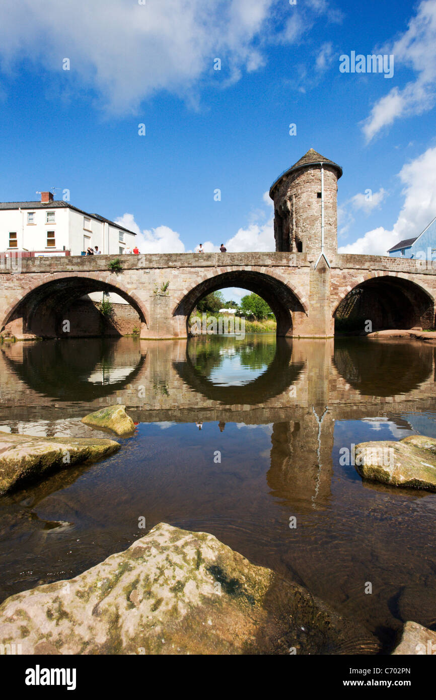 Monnow Bridge Monmouth Monmouthshire Wales Stock Photo - Alamy