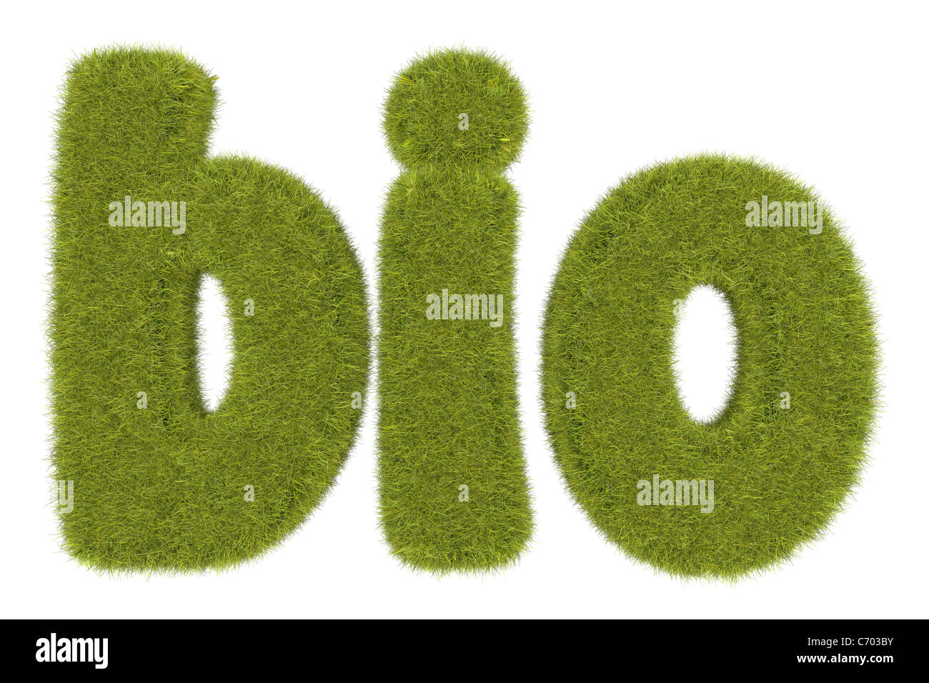 illustration of grassy word bio, isolated on white background Stock ...