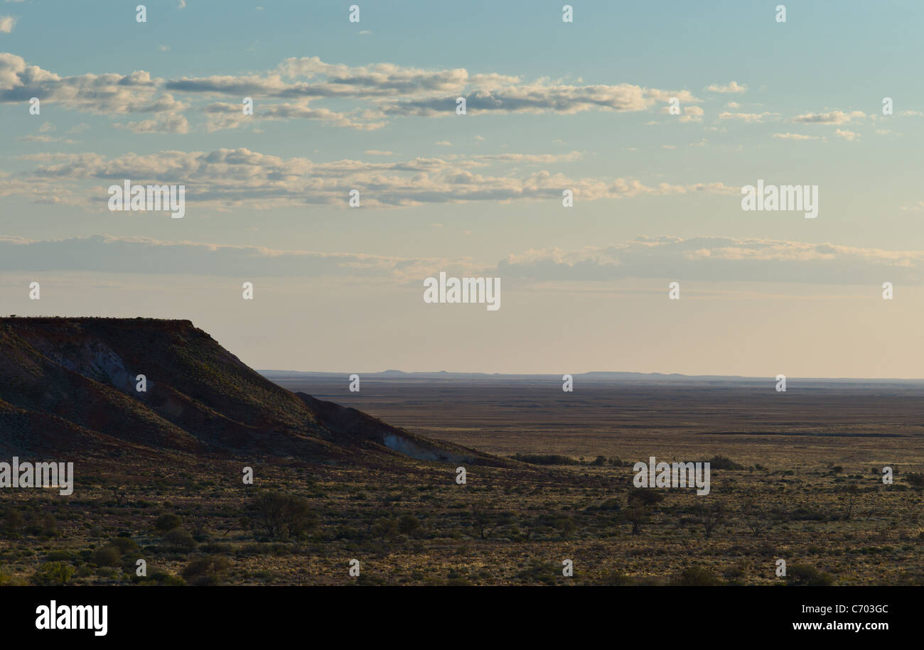 Distant Mesa Hilltop scene at the Breakaways near Coober Pedy, South ...