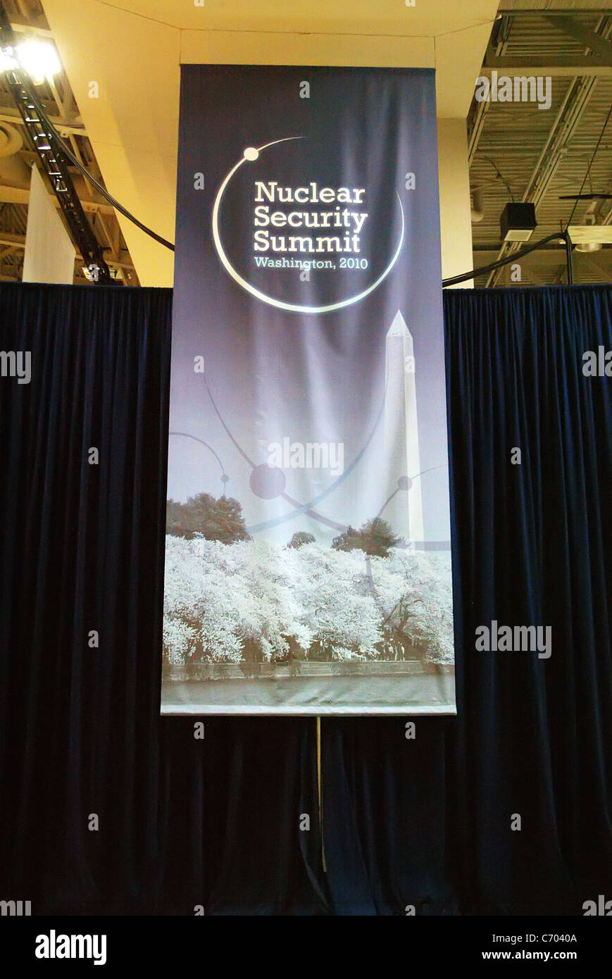 Banner The Nuclear Security Summit Day One Washington DC, USA - 12.04. ...