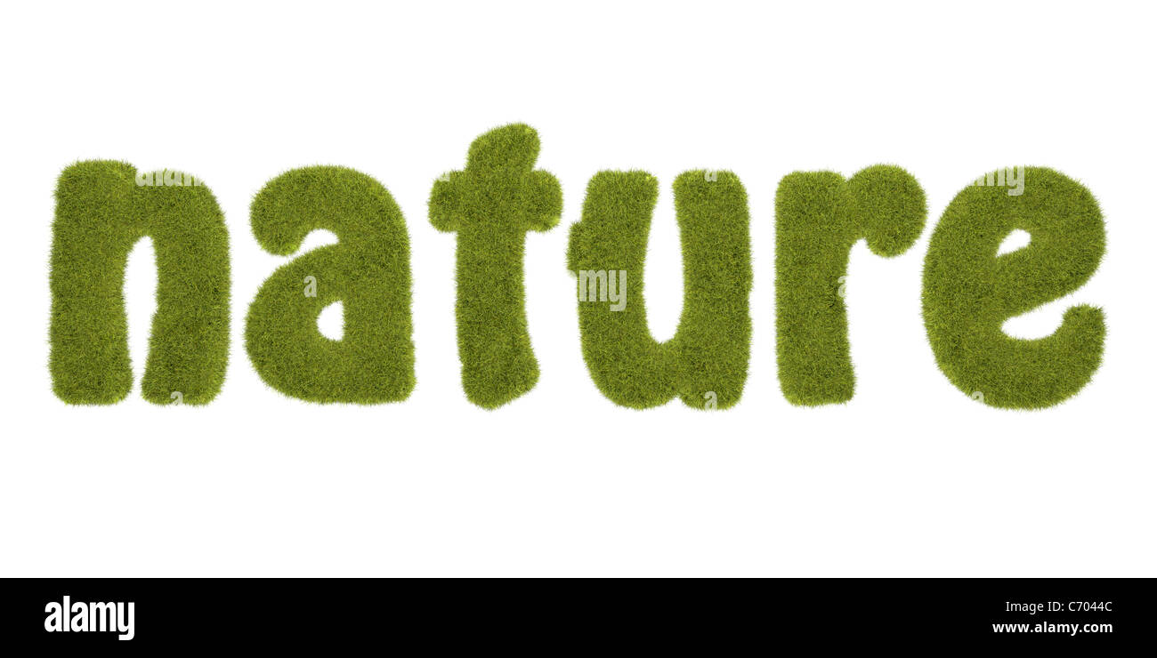 illustration of grassy word nature, isolated on white background Stock ...