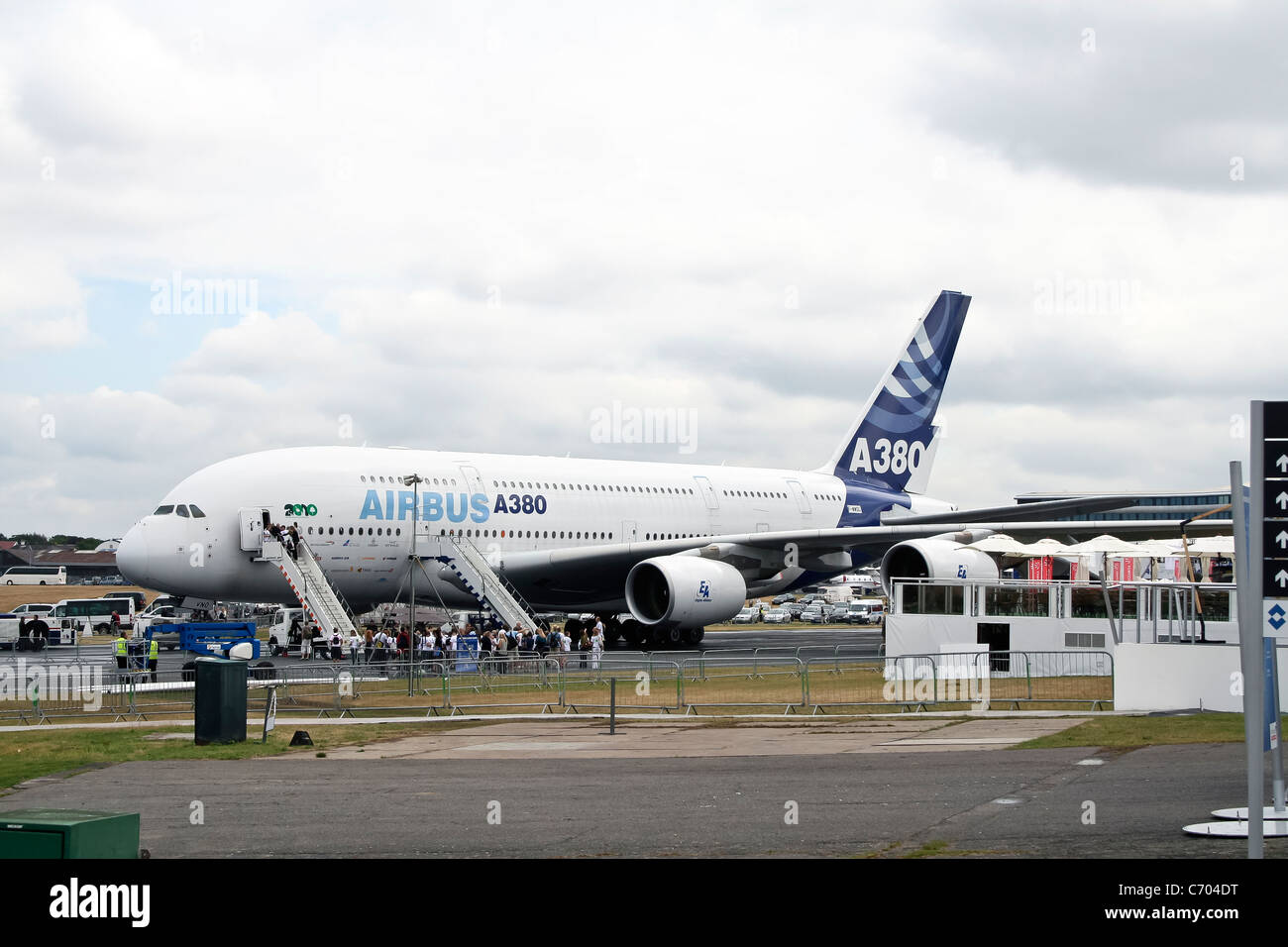 The Airbus A380, the world’s largest passenger airliner, was showcased ...