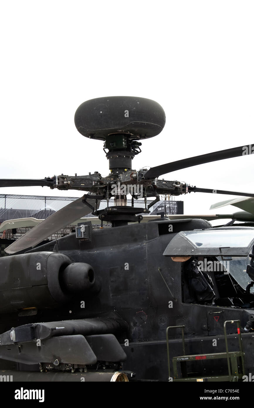 AH-64 Apache Longbow at the Farnborough International Airshow Stock ...