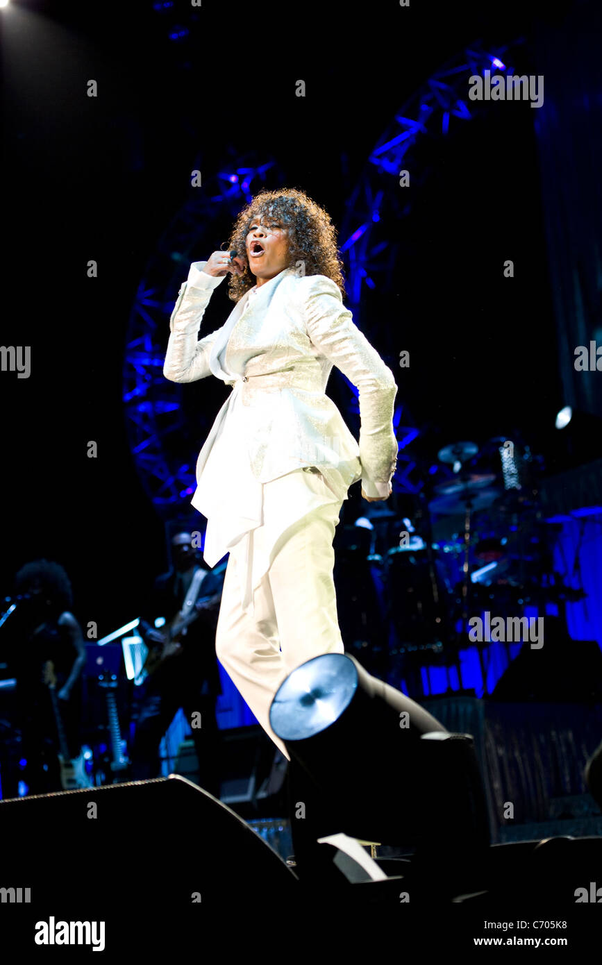 Whitney Houston performing live on her UK leg of her 'Nothing But Love ...