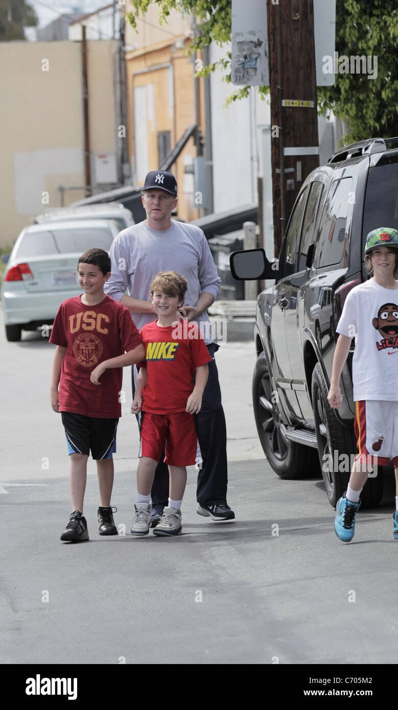 Michael Rapaport and his children arriving at Fred Segal in West ...