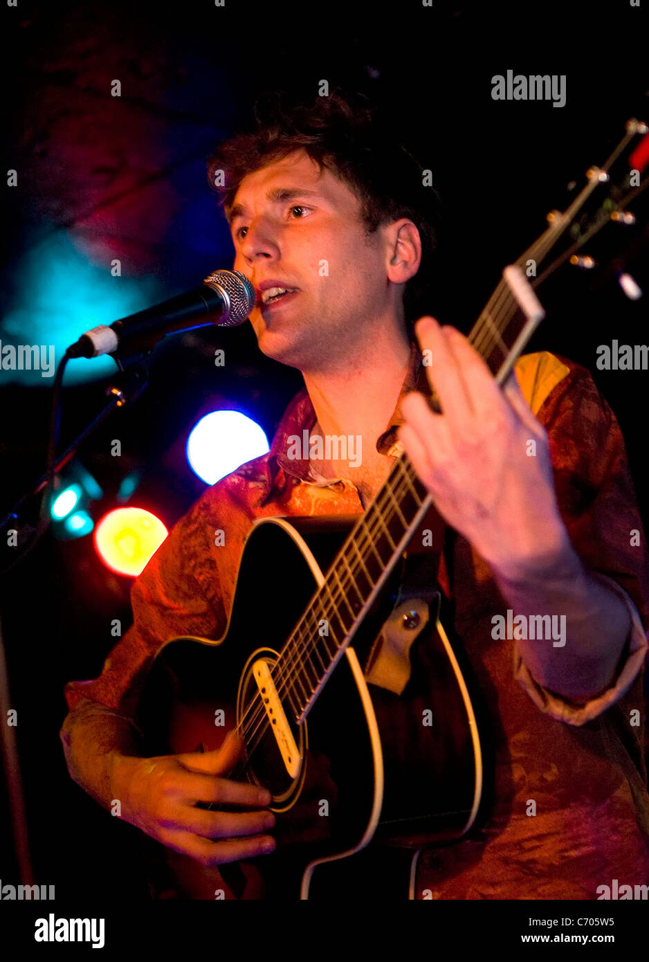 Brian Briggs of Stornaway performing on stage at King Tuts Glasgow ...