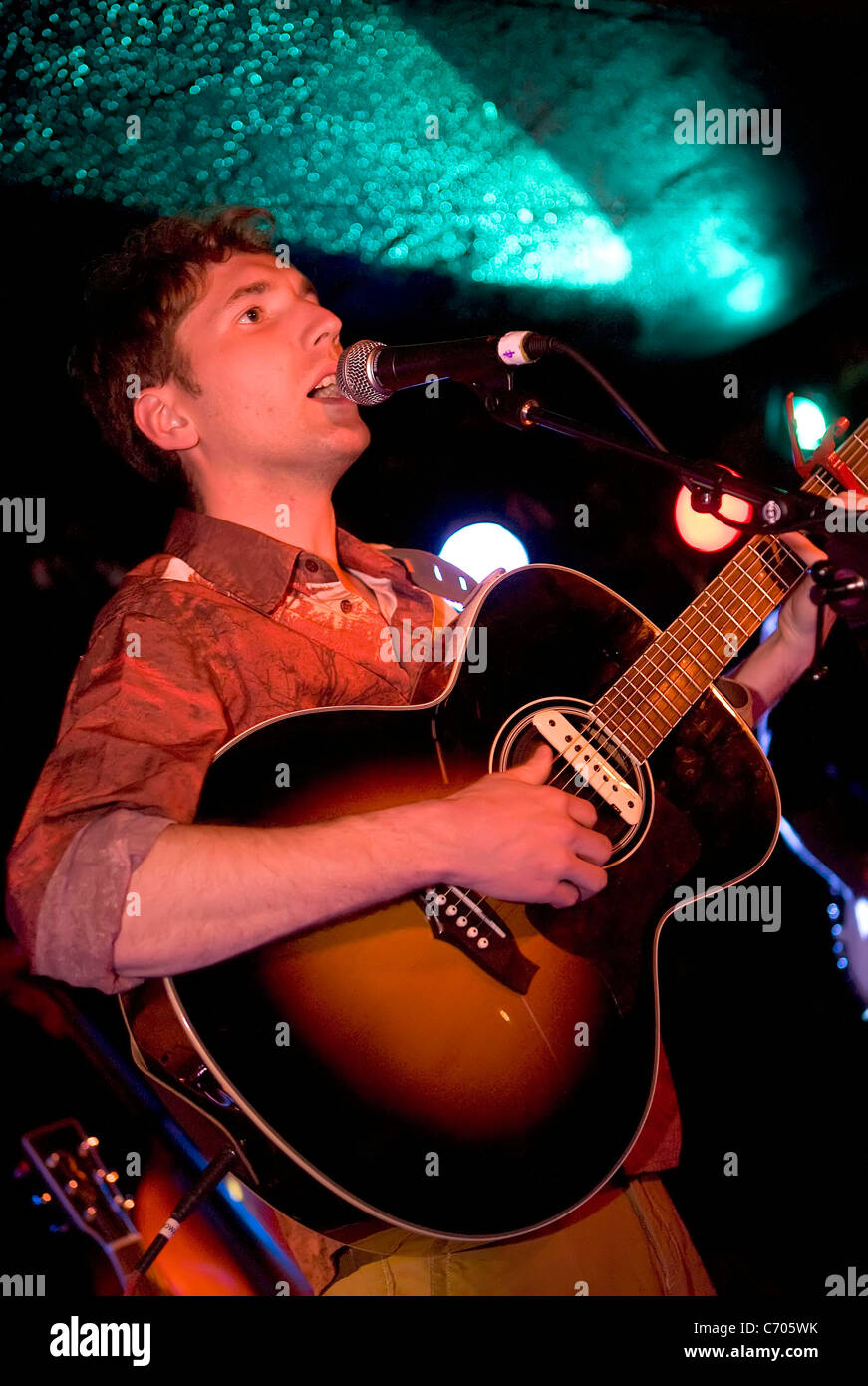 Brian Briggs of Stornaway performing on stage at King Tuts Glasgow ...