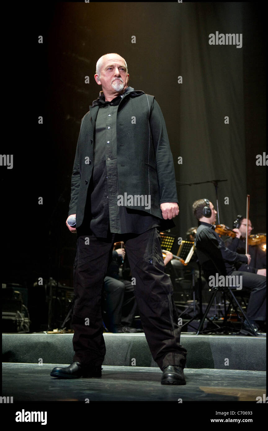 Peter Gabriel performs live on stage at Bercy. Paris, France - 22.03.10 ...