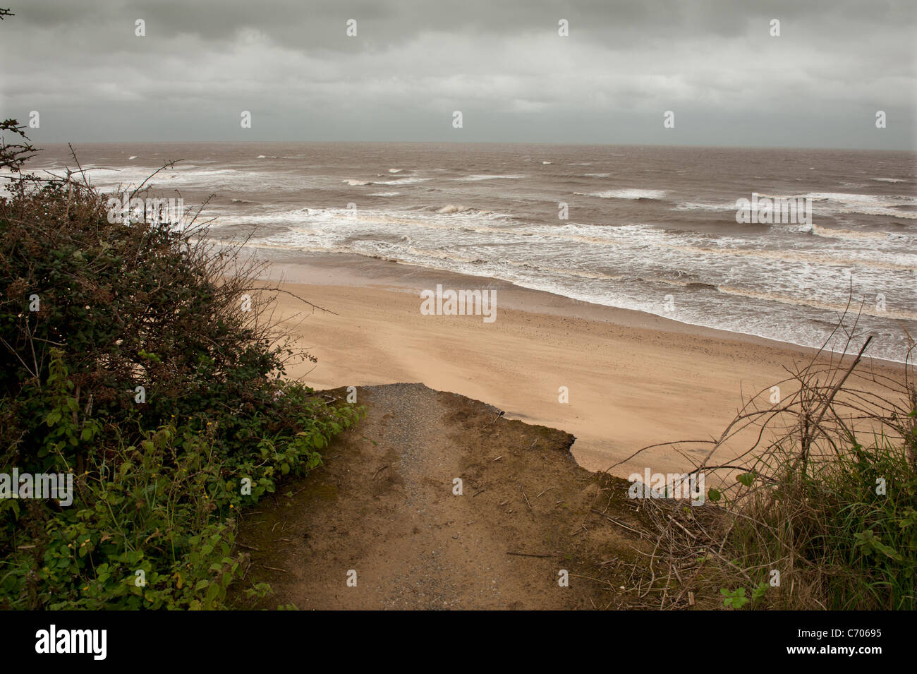 Coastal Erosion at Covehithe on the East Anglian coast, Suffolk ...