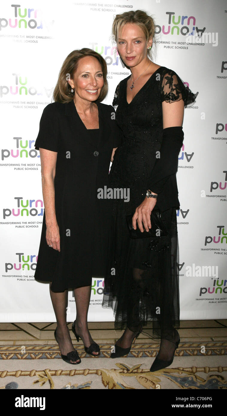 Pamela Cantor, Uma Thurman, at the 2010 Turnaround For Children benefit ...