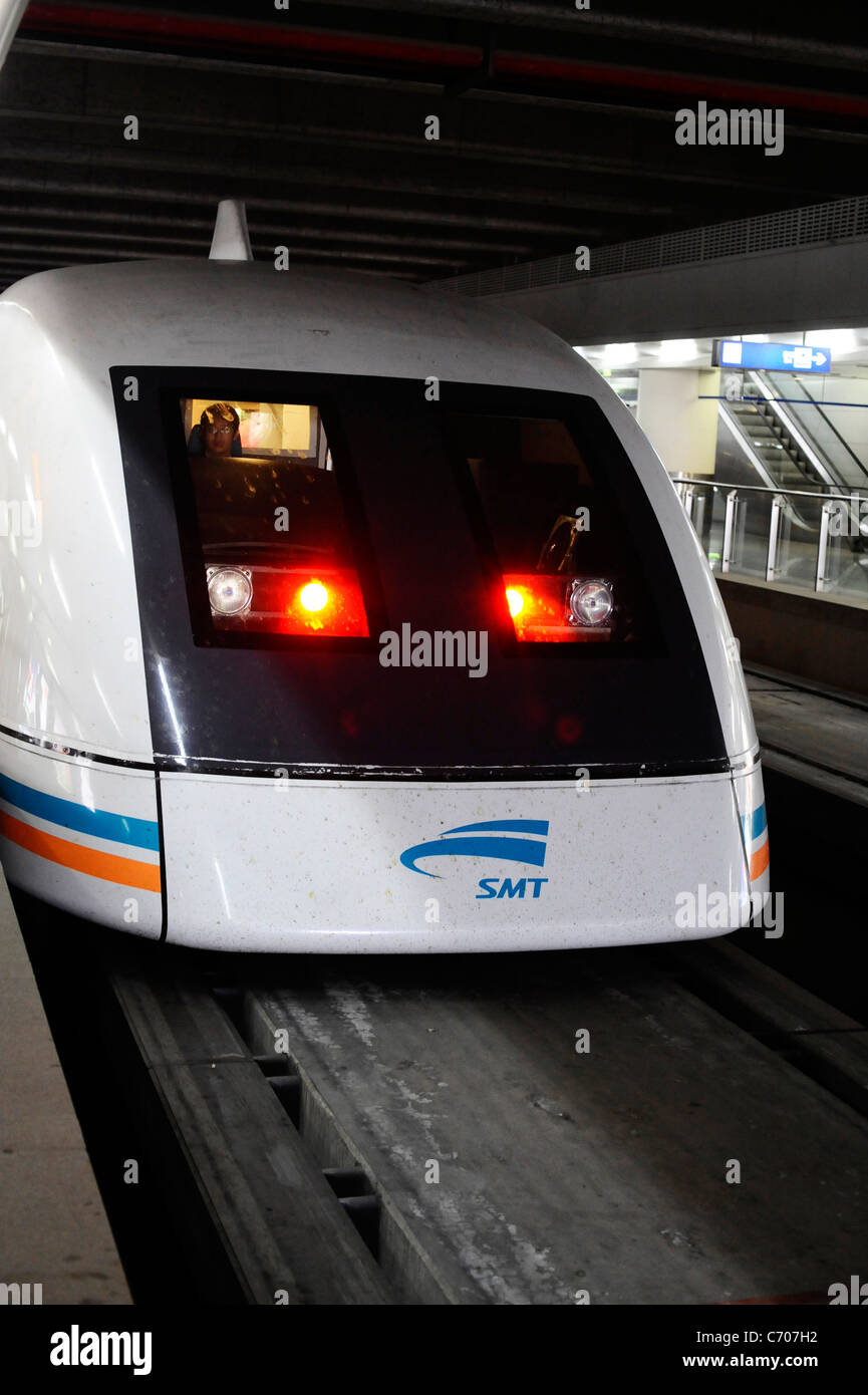 The Maglev high speed train in Shanghai Stock Photo - Alamy