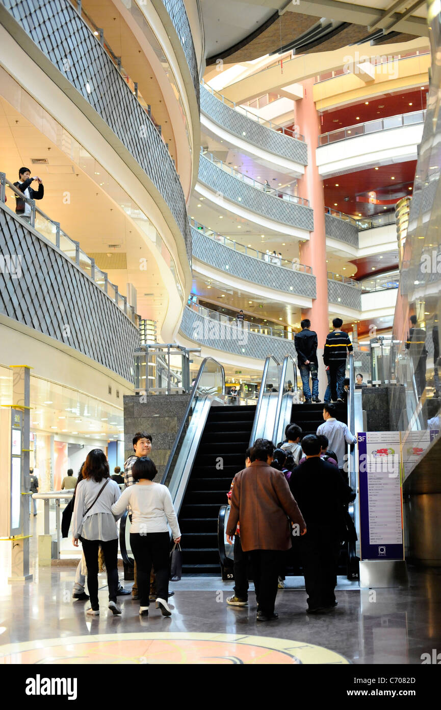 The inside of a Shanghai shopping Mall Stock Photo - Alamy