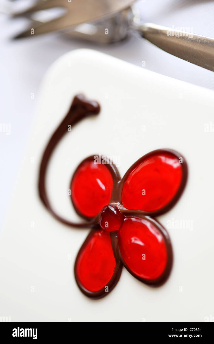 flower jelly decoration Stock Photo - Alamy