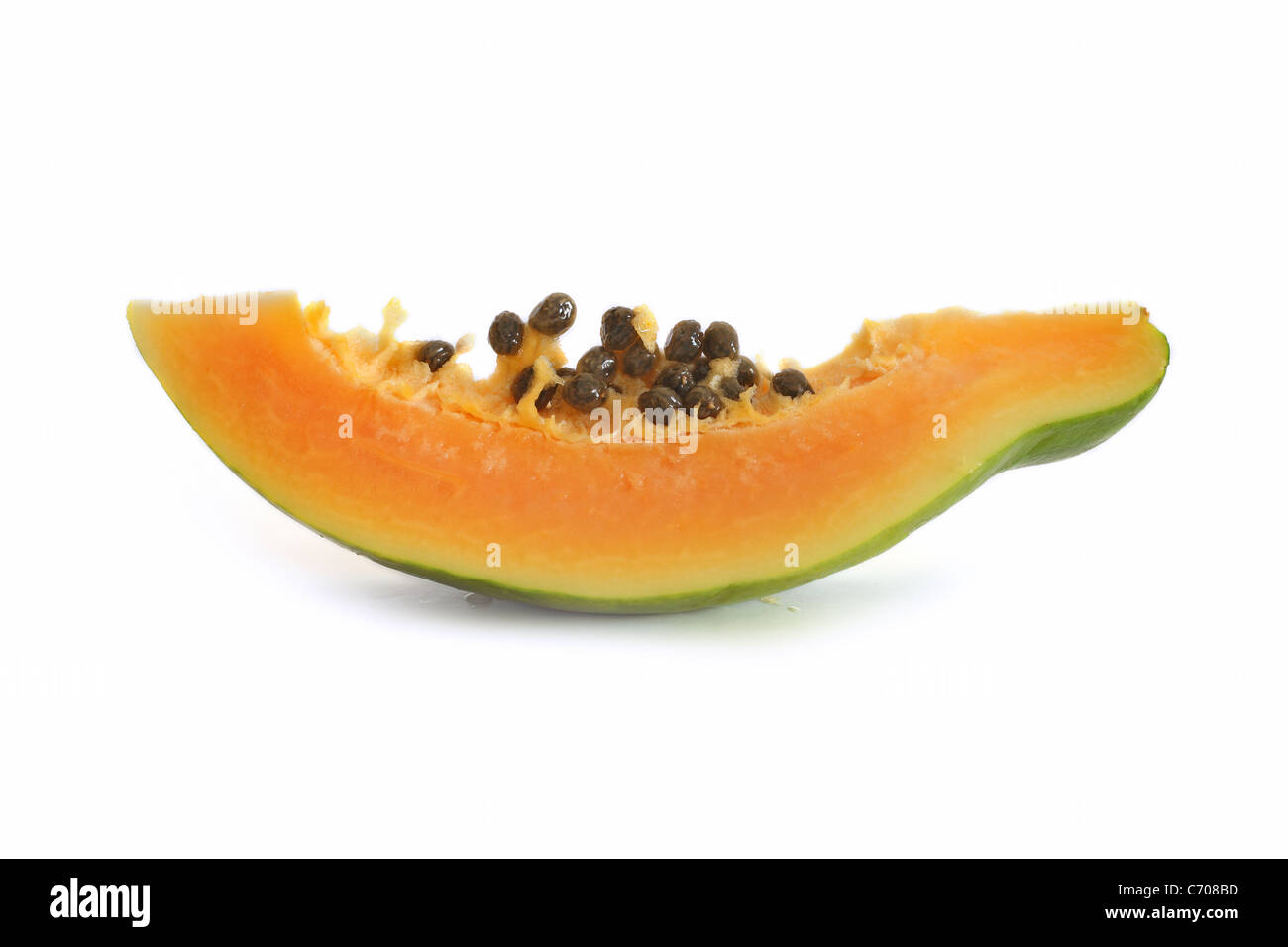 Papaya cross section Cut Out Stock Images & Pictures - Alamy