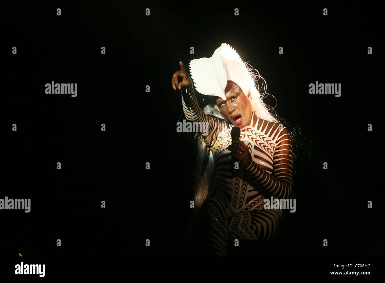 Grace jones performing live at vredenburg leidsche rijn amsterdam hi ...