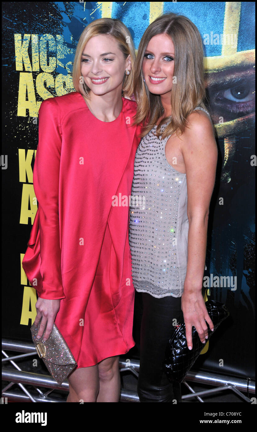 Jaime King and Nicky Hilton Kick-Ass premiere held at the Cineramadome ...