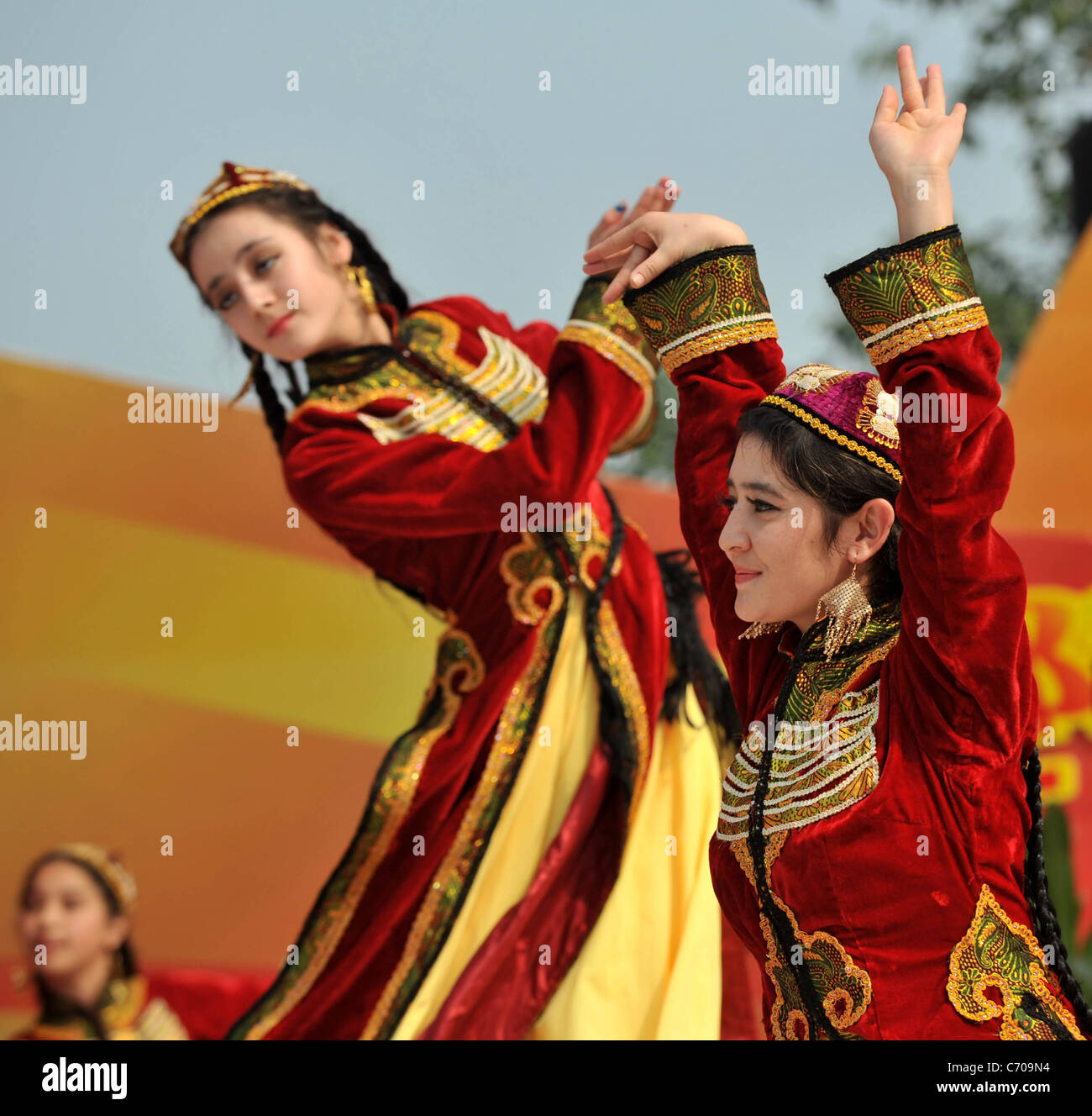 Artists from Xinjiang Uygur Autonomous Region perform their traditional ...