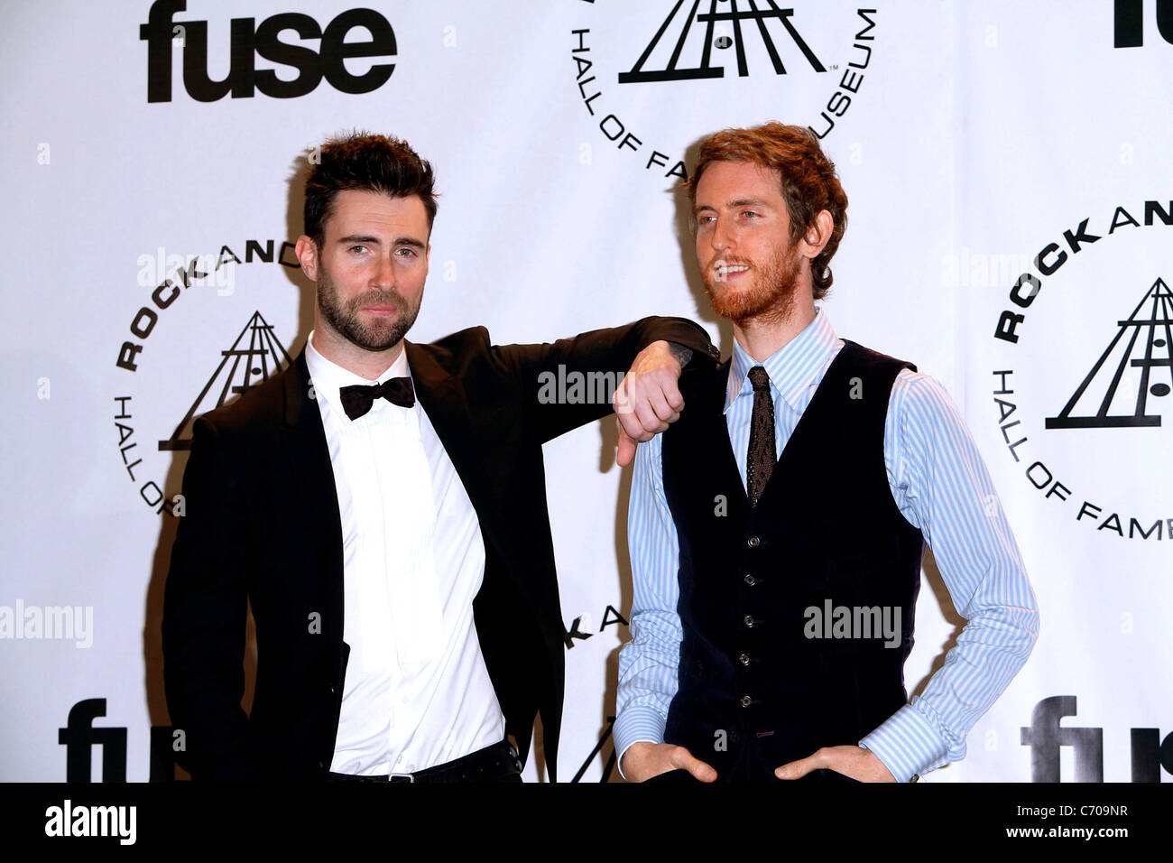 Adam Levine and Jesse Carmichael of Maroon 5 25th Annual Rock And Roll ...