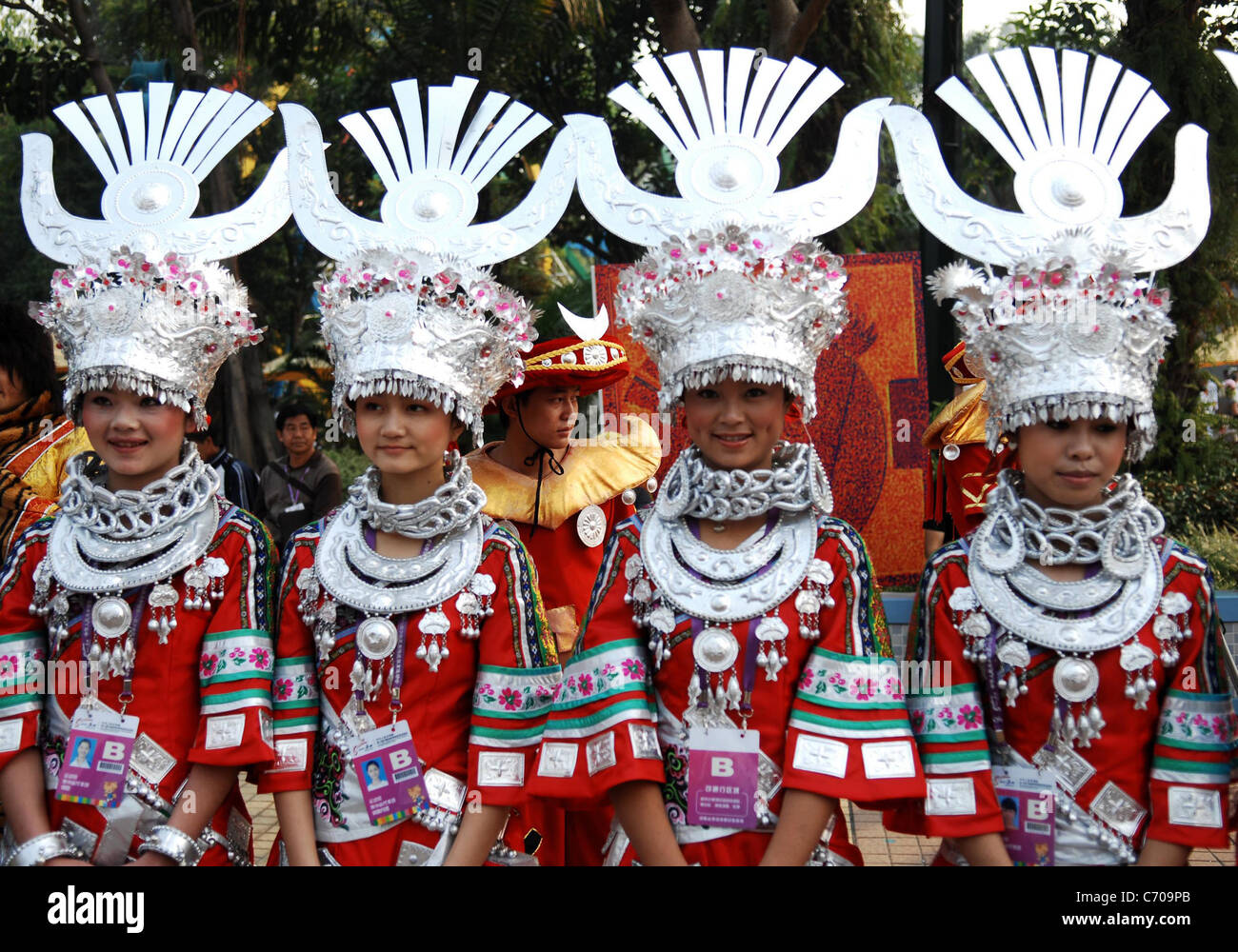 Artists of the Miao ethnic minority from Guizhou Province show their ...
