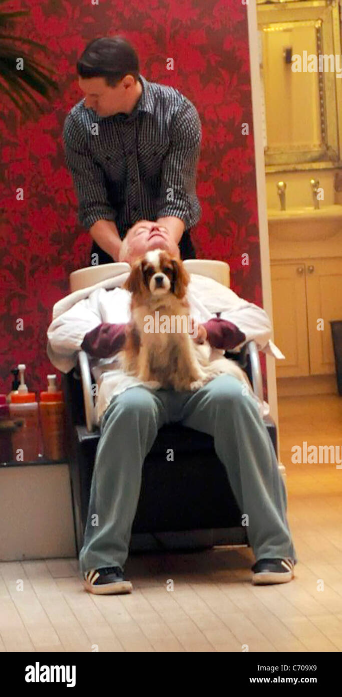 Chris Evans The ginger DJ and broadcaster gets a cut and style at a ...